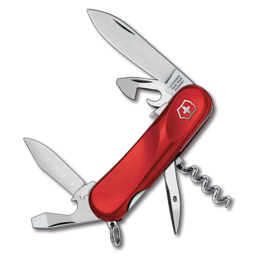 Victorinox Swiss Army Locking Evolution Multi-Tool Knife, Red Handle ...
