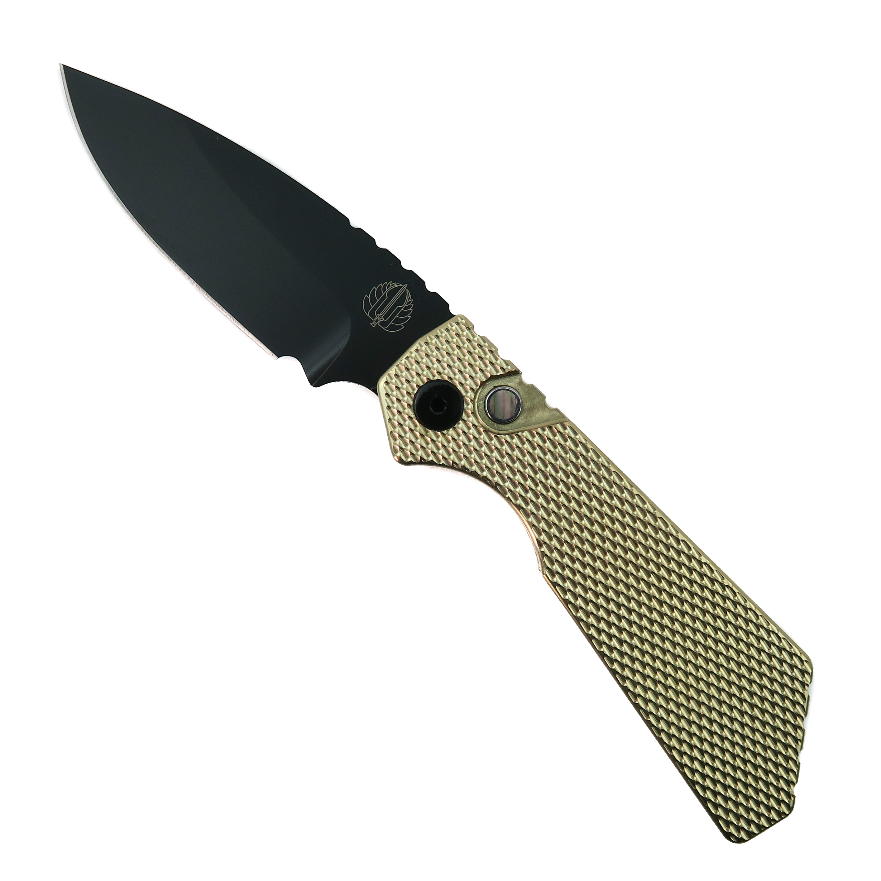 Pro Tech Textured Albronze Strider Pt Auto Knife Dlc Black Magnacut