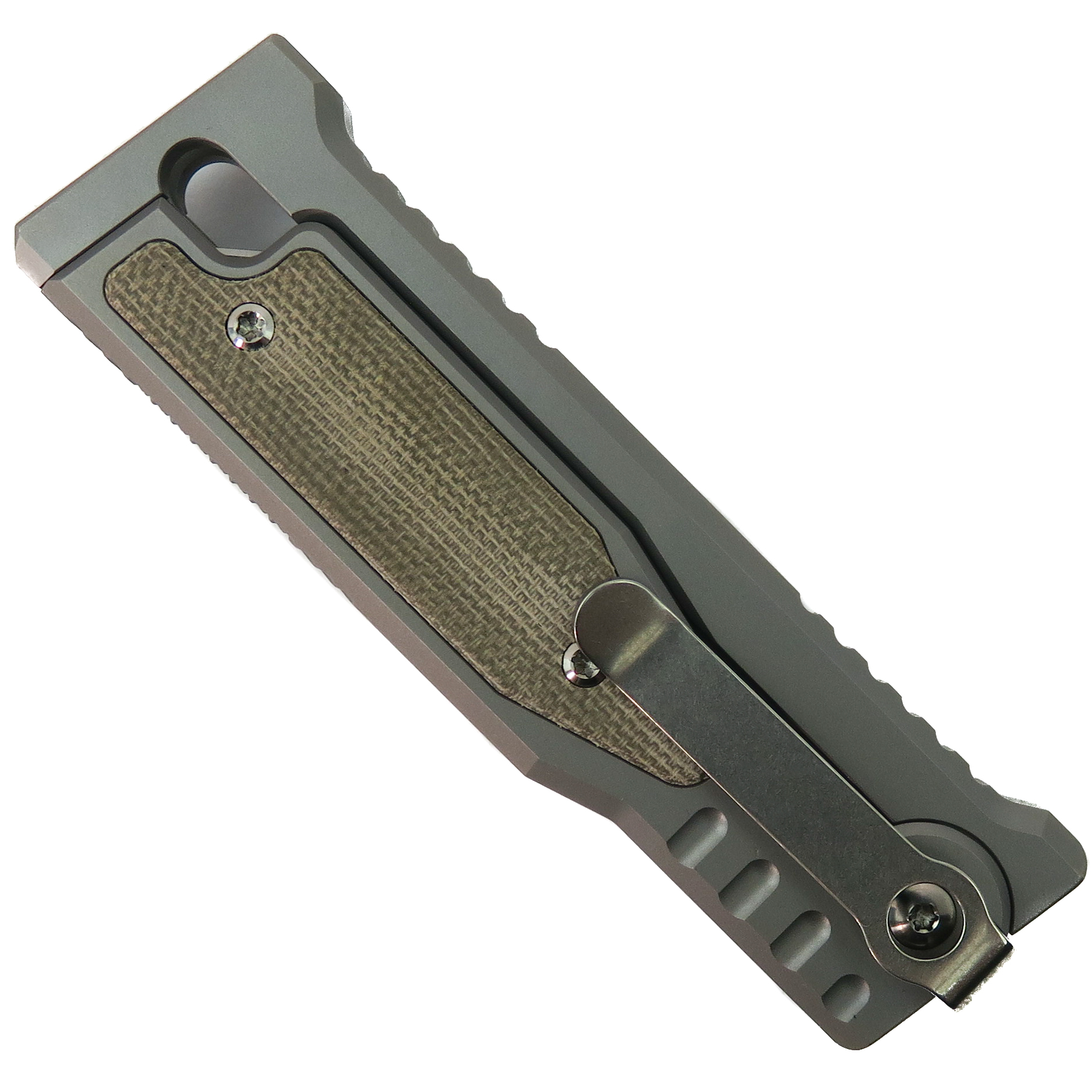 Reate Green Micarta EXO Mini Gravity Knife, CPM-3V Tanto Blade | BladeOps