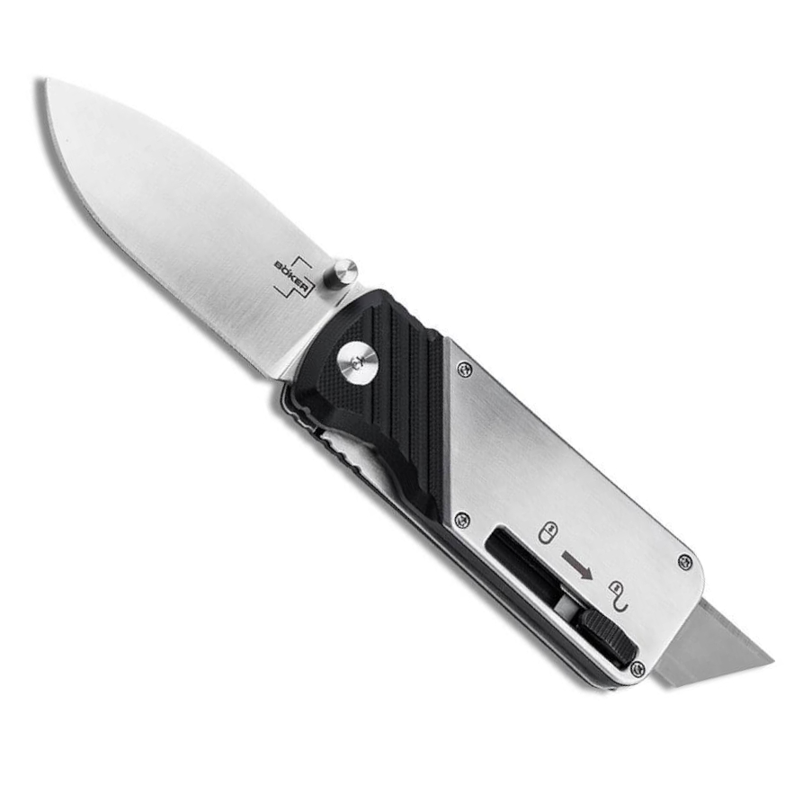 Boker Plus Bill N Ted Operation Box Cutter Knife, Drop Point Blade ...