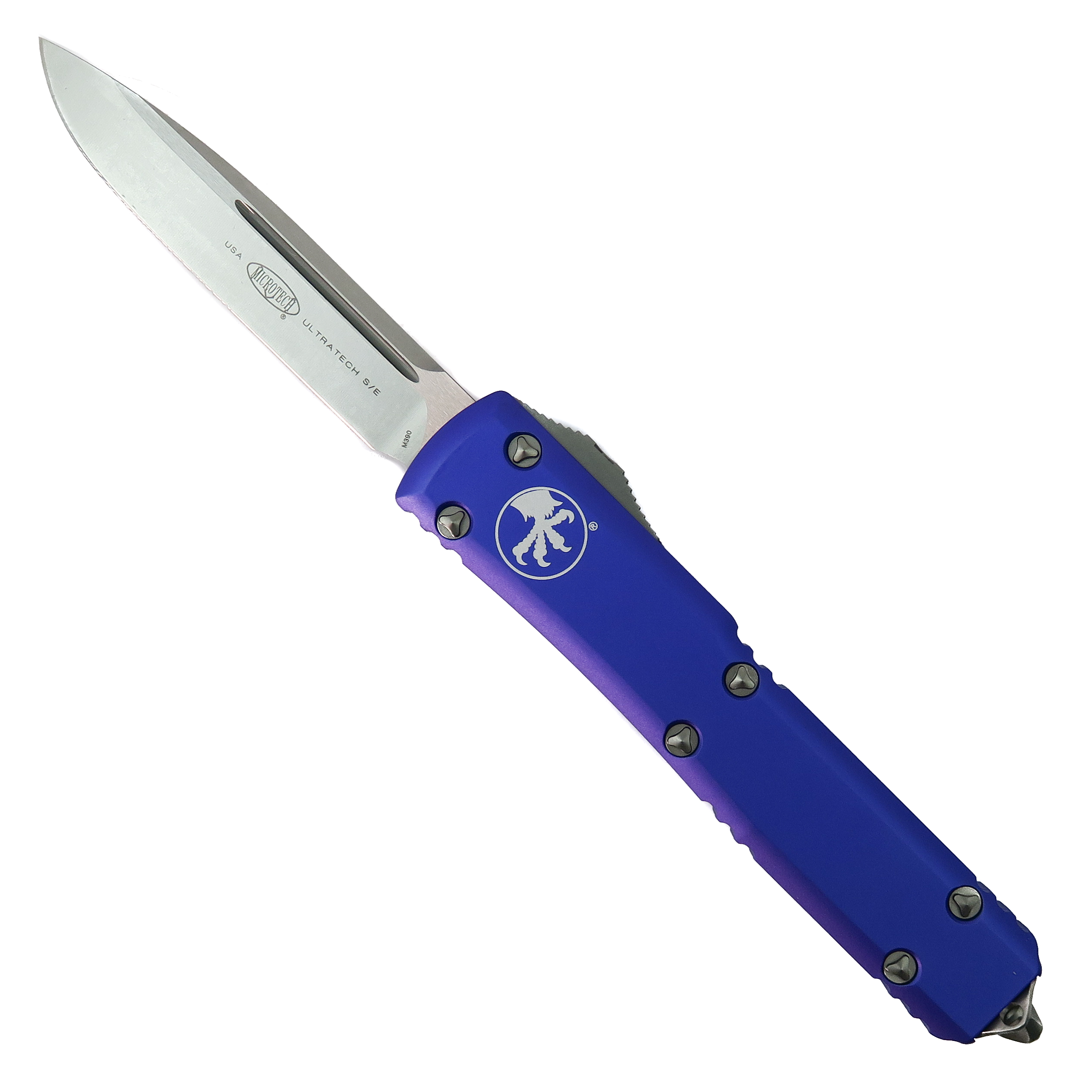 Microtech Ultratech Purple OTF Auto Knife, Stonewash Blade | BladeOps