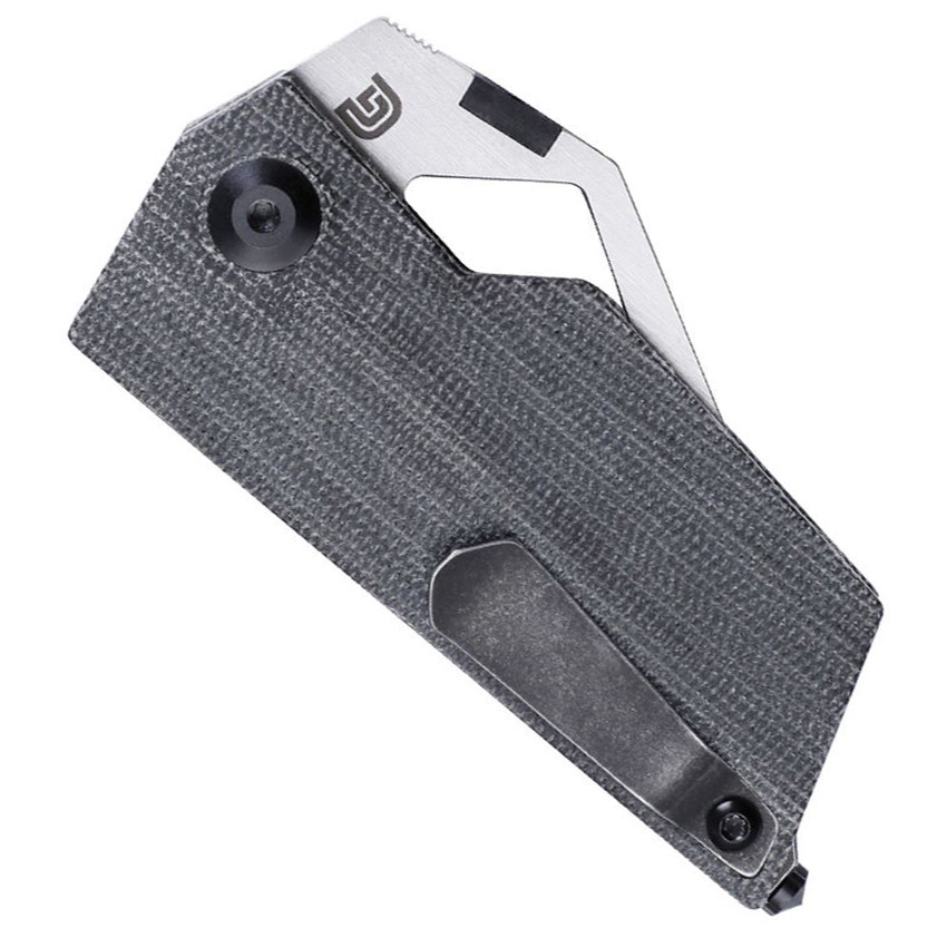 Kizer CyberBlade Black Canvas Micarta Linerlock Folding Knife, Satin ...