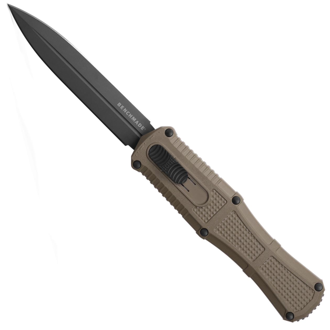 Benchmade Ranger Green Claymore OTF Auto Knife, Smoke Gray PVD Dagger ...