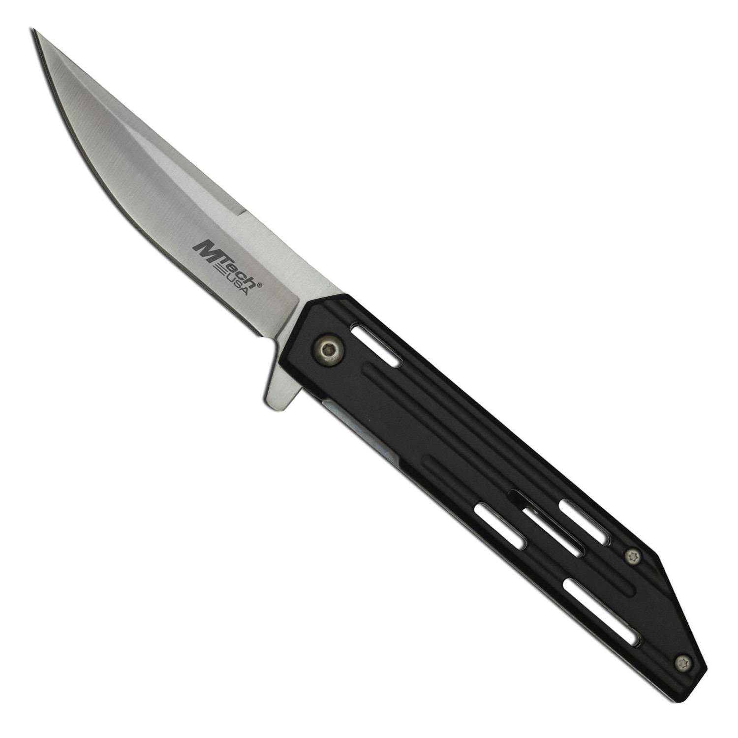 MTech Black Aluminum Spring Assisted Knife | BladeOps