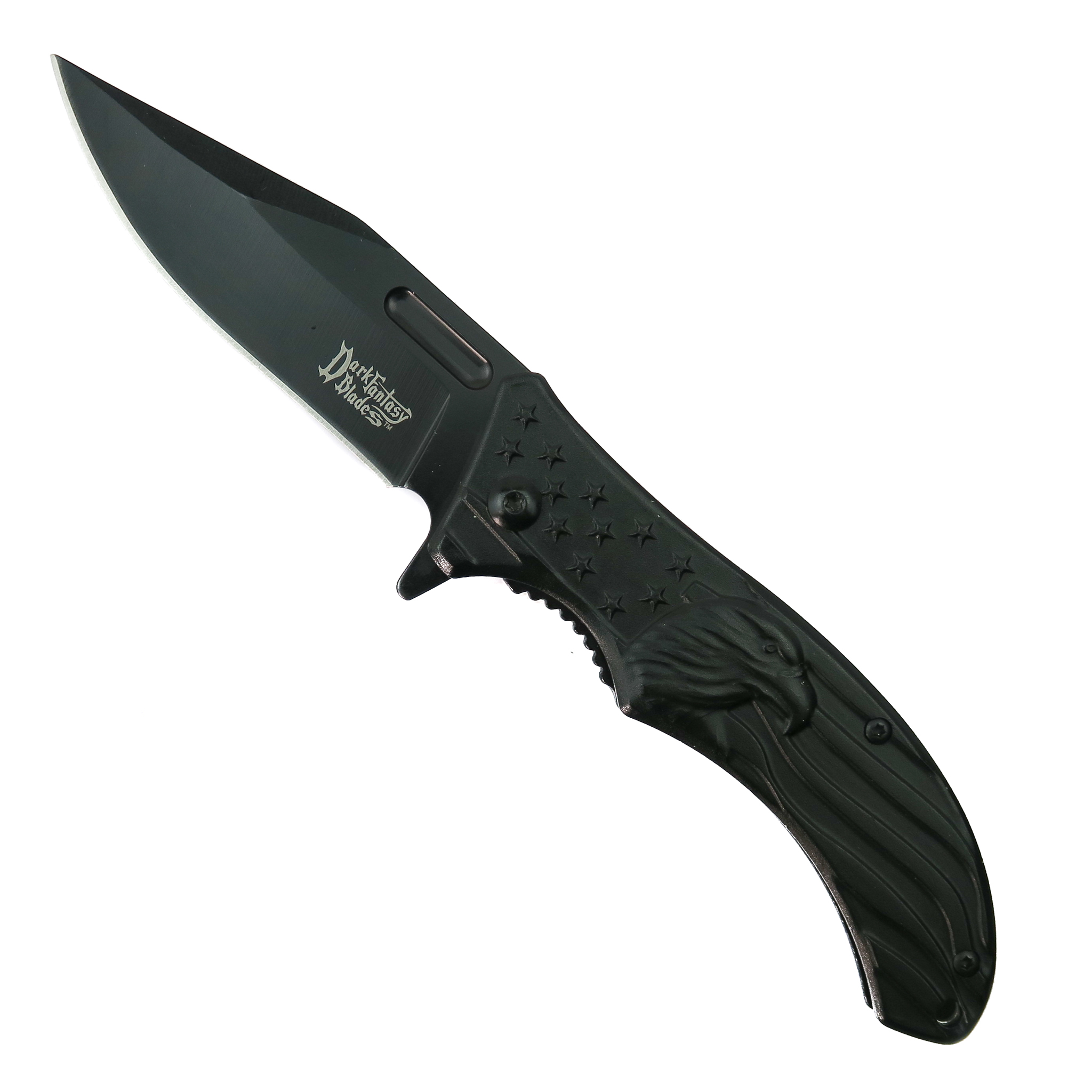 Dark Fantasy Black Eagle Spring Assist Knife | BladeOps