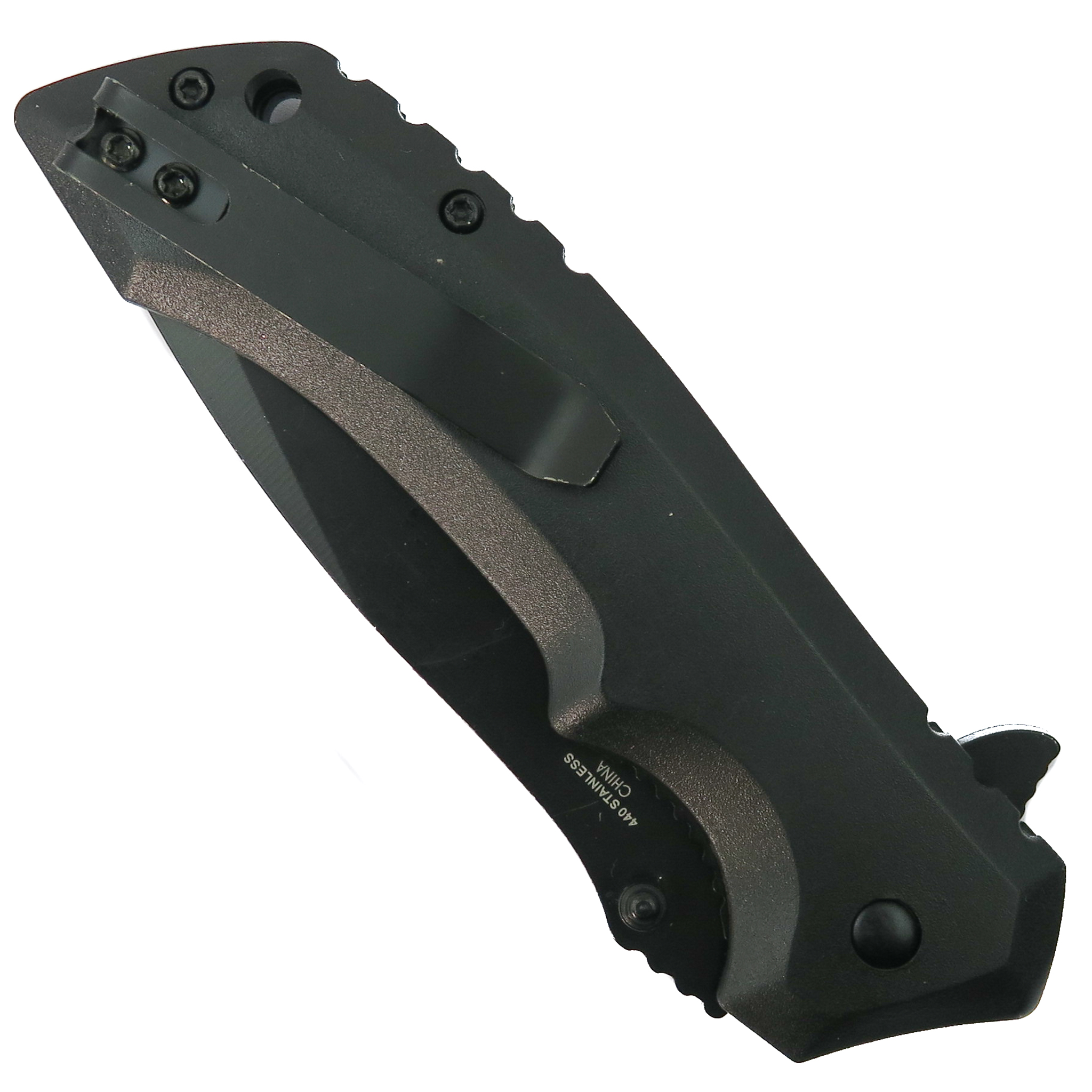 Snake Eye American Flag Drop Point Tactical Spring Assist Knife | BladeOps