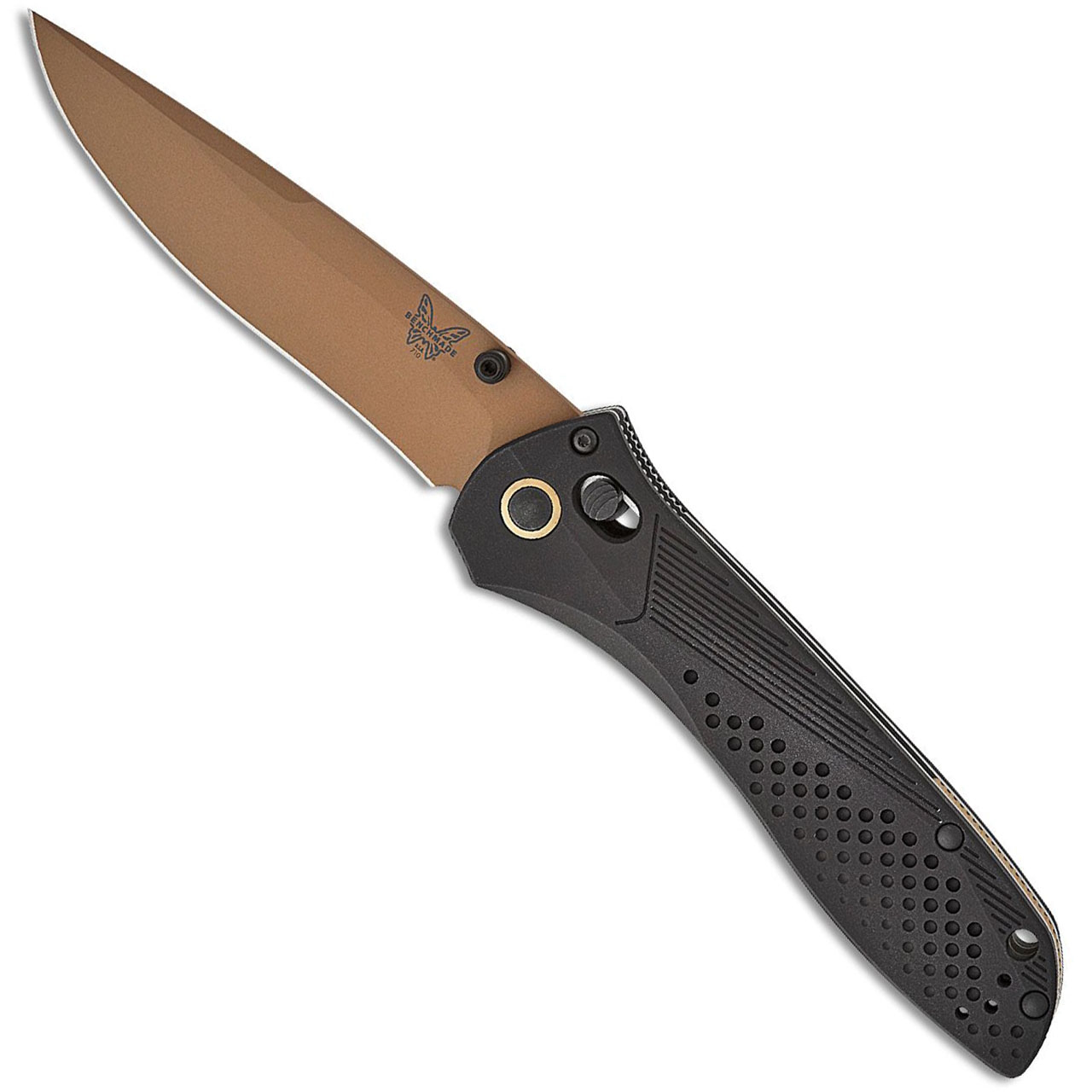 Benchmade Limited Seven | Ten AXIS Lock Knife, FDE PVD Blade | BladeOps