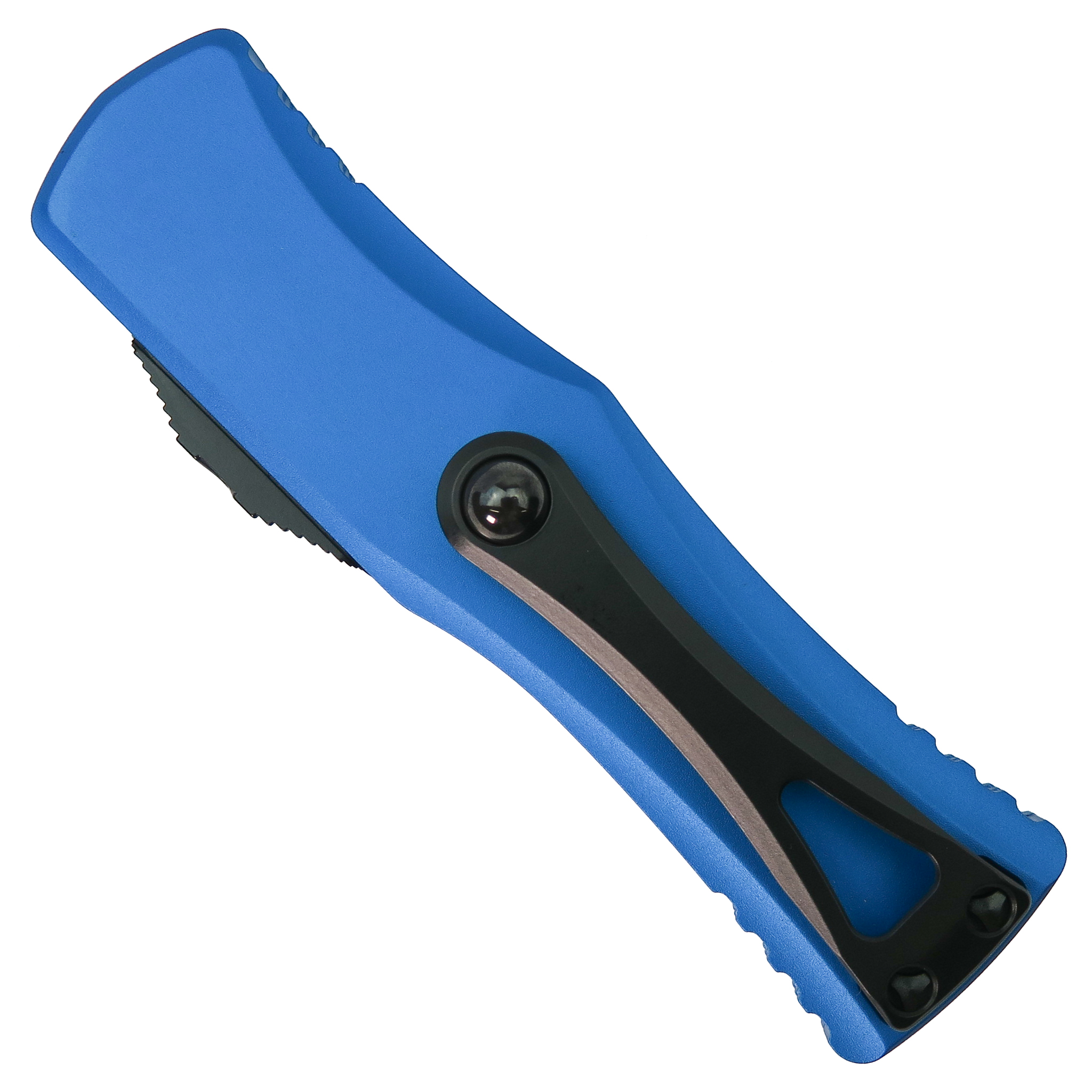 Microtech SCRATCH & DENT Blue Hera OTF Knife, Black Serrated Dagger ...