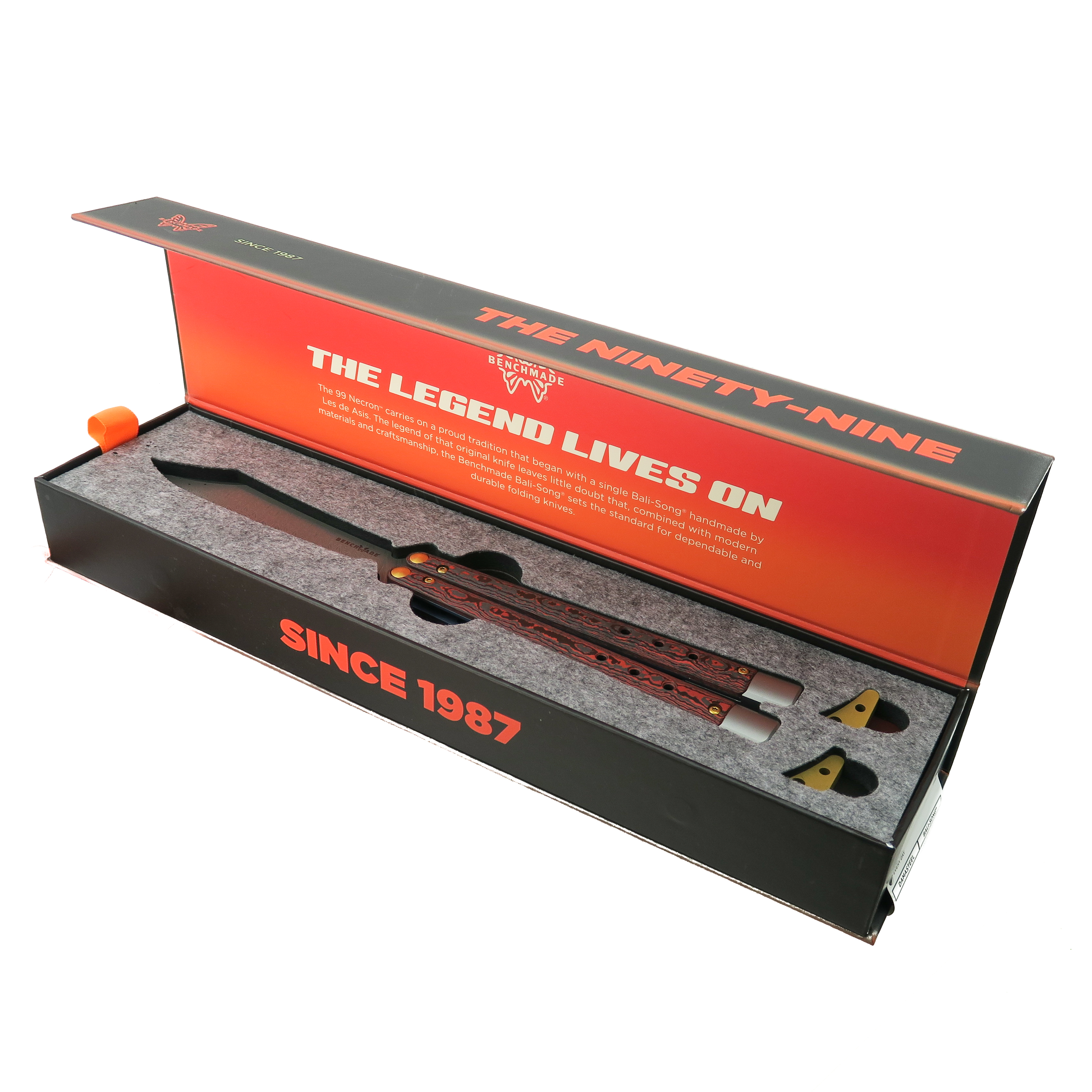 Benchmade 99 Necron Balisong Lava Flow FatCarbon Butterfly Knife ...