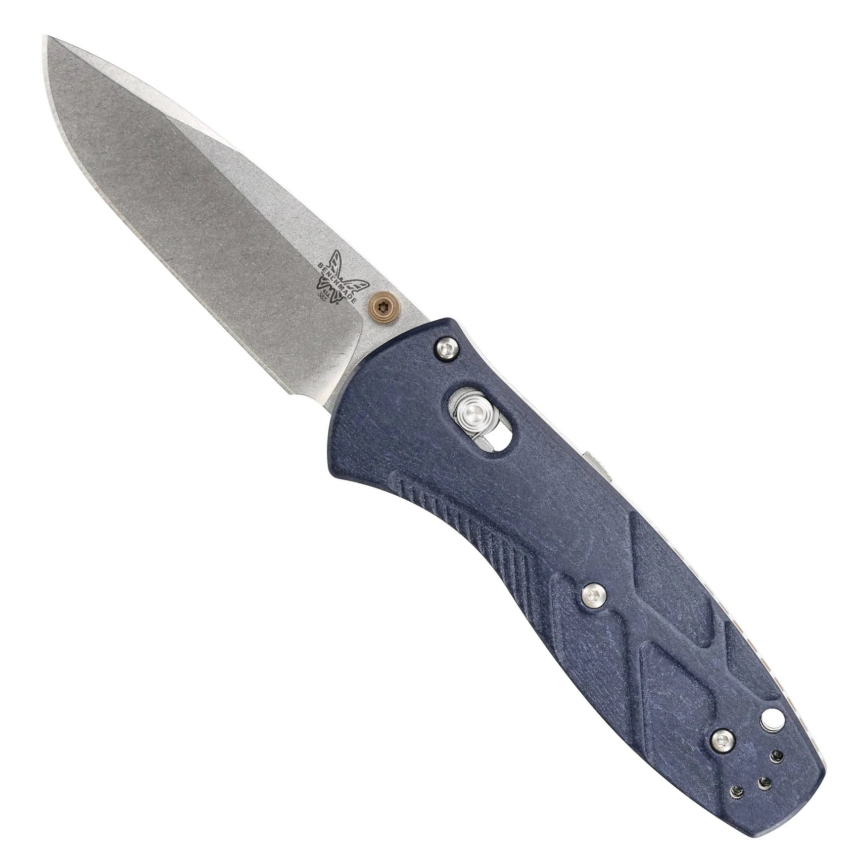 Benchmade 585-03 Mini-Barrage Blue Canyon Richlite Spring Assist Knife ...
