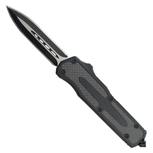 USA Carbon Fiber Insert OTF Knife, Spear Point Blade | Bladeops