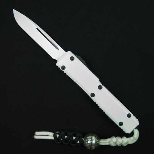 Microtech Ultratech Storm Trooper OTF Knife, White Blade with Silver Bead