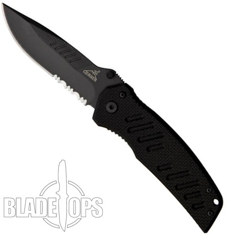 Gerber Swagger Manual Folder Knife, Drop Point, Serrated Edge