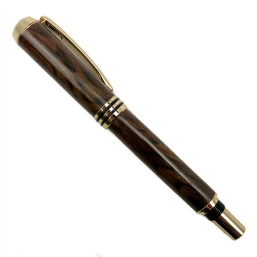 Loki Tool Mogul Roller Ball Pen, Cocobolo and 24K Gold