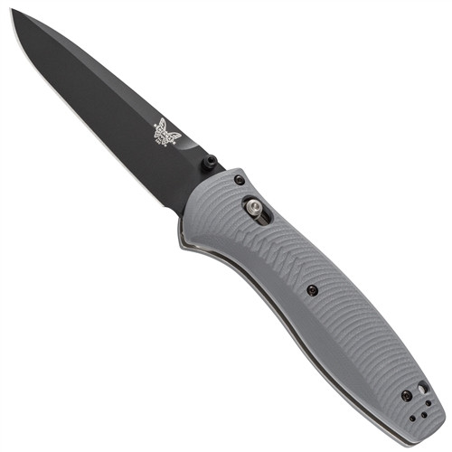 Benchmade 580BK-2 Grey Barrage Spring Assist Knife, CPM-S30V Black Blade