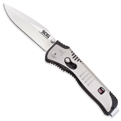 SOG Flashback Mini Spring Assist Knife, Satin Drop Point