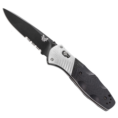 Benchmade 581SBK Barrage Spring Assist Knife, M390 Black Combo Blade