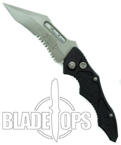 Microtech Vector Automatic Knife, Bead Blast Part Serrated Edge, 132-8