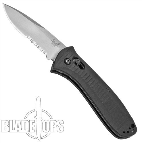 Benchmade 5000S Presidio Auto Axis Knife, Part Serrated Drop Point Blade