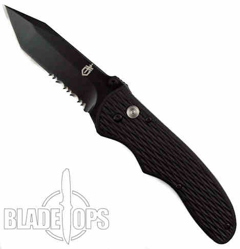 Gerber Fast Draw Spring Assist Knife, Tanto Black Combo Blade