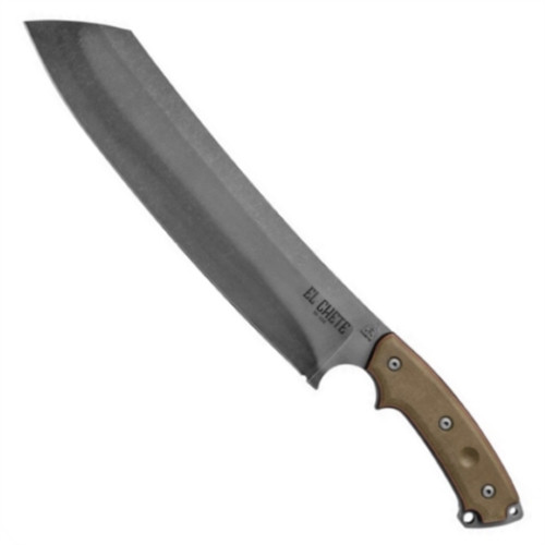TOPS ELCH-01 Green/Black El Chete Machete Micarta Fixed Blade Knife ...