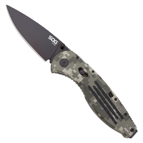 SOG Aegis Folder, A/O, Digi Camo, Black Plain Blade