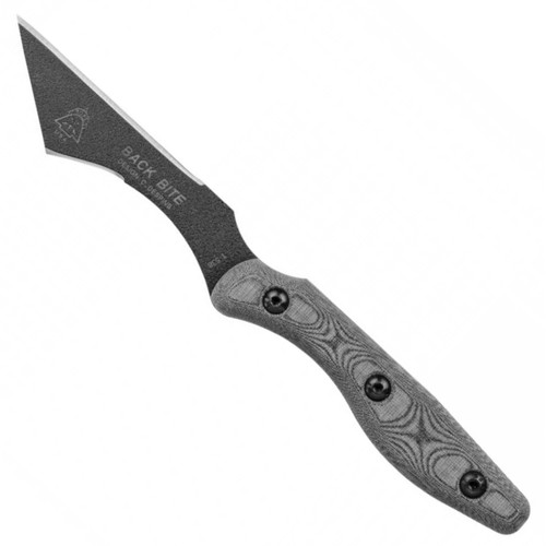 TOPS Back Bite Fixed Blade Knife, Black Blade