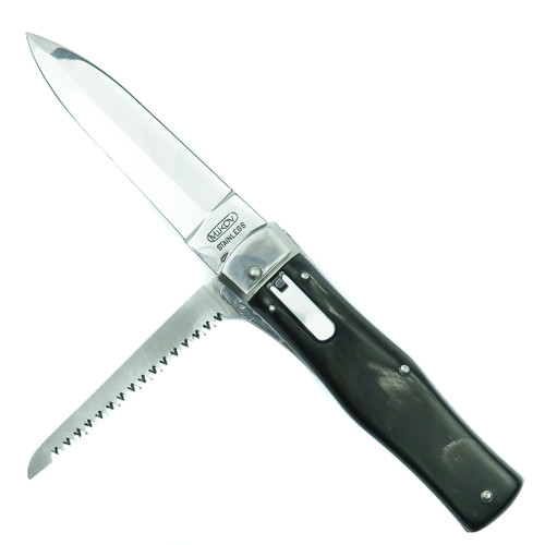 Mikov 241 Predator Buffalo Horn Handle Leverlock Auto Knife, Single ...