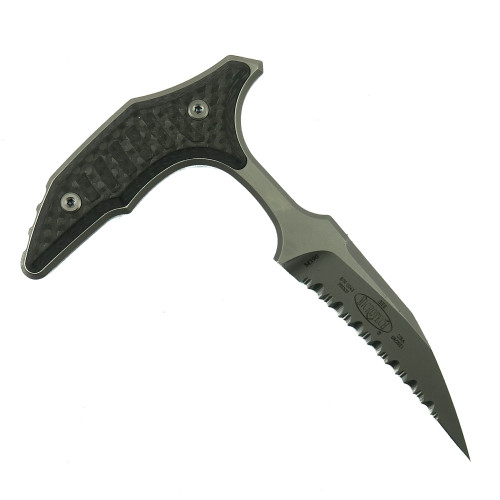 Microtech Proof Run Bastinelli Bee Push Dagger, Serrated Wharncliffe ...