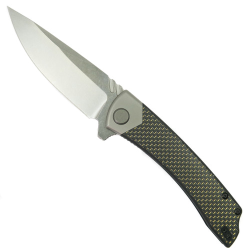 BRS E-Volve Gold Lightning Khopesh Thumb Slot Folder Knife, Stonewash ...