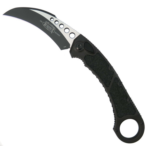 Microtech Tactical Hawk Karambit Auto Knife, Hawkbill Black Blade ...