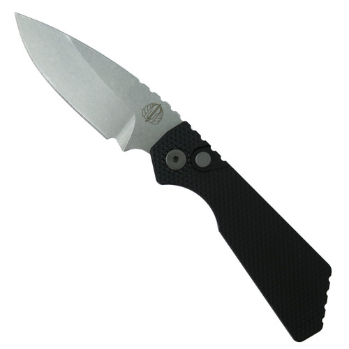 Pro Tech Black Textured Strider Pt Auto Knife Magnacut Stonewash