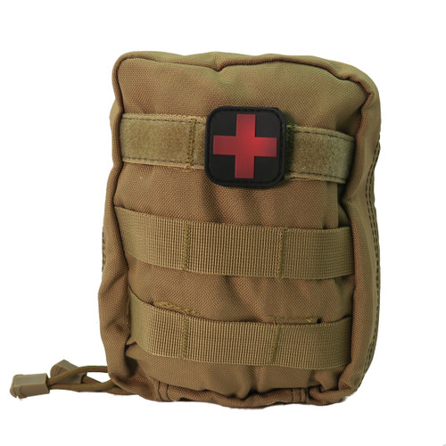SurvivalGrid First Aid Survival MOLLE Bag, Desert Tan | BladeOps