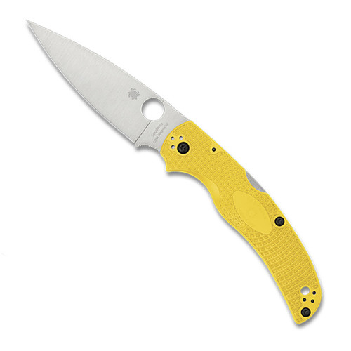 Spyderco Native Chief Lightweight Salt Yellow FRN Folding Knife, Satin ...