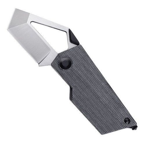 Kizer CyberBlade Black Canvas Micarta Linerlock Folding Knife, Satin ...