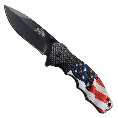Master USA American Flag Injection Molded Spring Assisted Knife | BladeOps