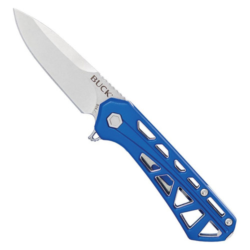 Buck Knives Blue 814 Mini Trace Folder Knife, Drop Point Blade | BladeOps
