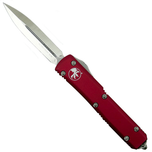 Microtech SCRATCH & DENT Red Ultratech OTF Auto Knife, Satin Dagger ...