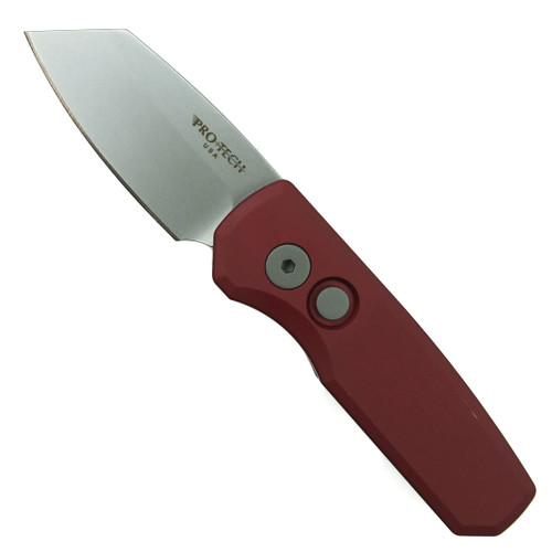 Pro Tech Red Runt 5 Auto Knife Reverse Tanto Magnacut Blade Bladeops