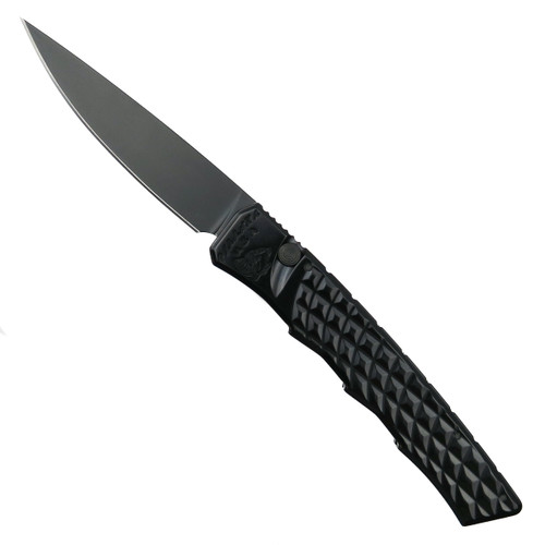 Piranha Black Crossfire Auto Knife, Black Blade | BladeOps