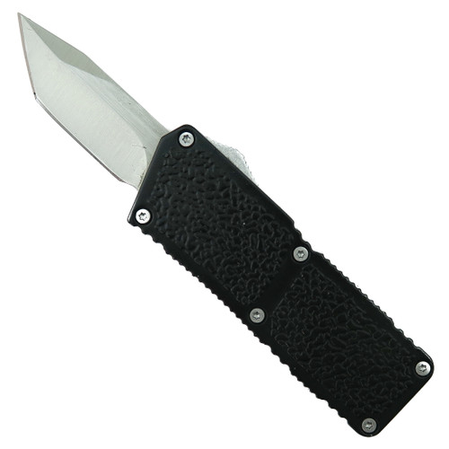 Lightning Black Fireball OTF Automatic Knife, Satin Tanto Blade | BladeOps
