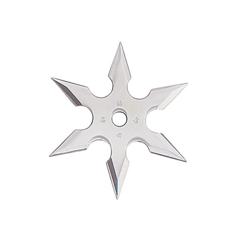 Perfect Point 6 Point 3" Silver Throwing Star | BladeOps