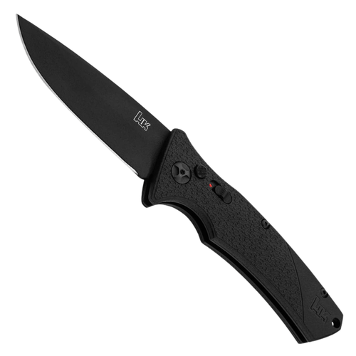 Boker HK Knives FD02 Black FRN Button Lock Auto Knife, D2 Black Drop ...