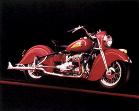 Vintage Red Indian Motorcycle Road master | Motorcycle Posters