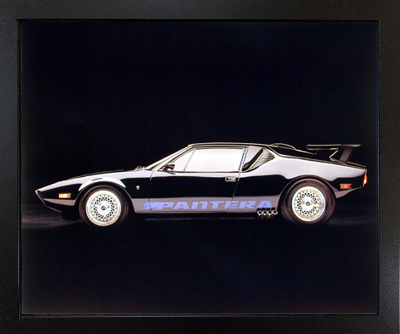 1971 Detomaso Pantera Vintage Car Wall Decor Black Framed Picture Art ...