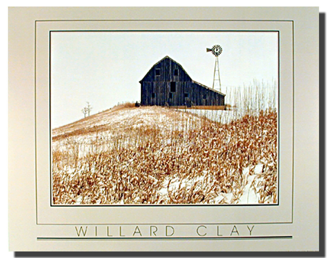 Winter Barn Willard Clay Poster | Nature Posters | Landscape Posters