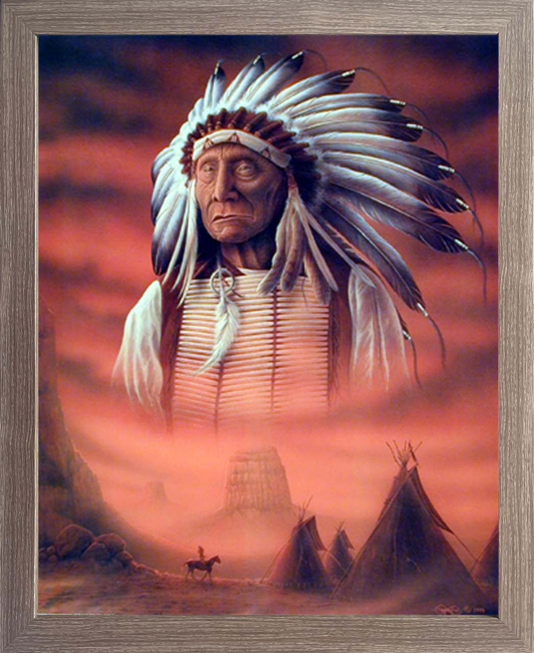 Native American Chief Painting