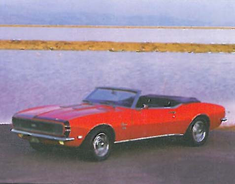 1968 Red Chevy Camaro SS 396 Car Poster | Car Posters