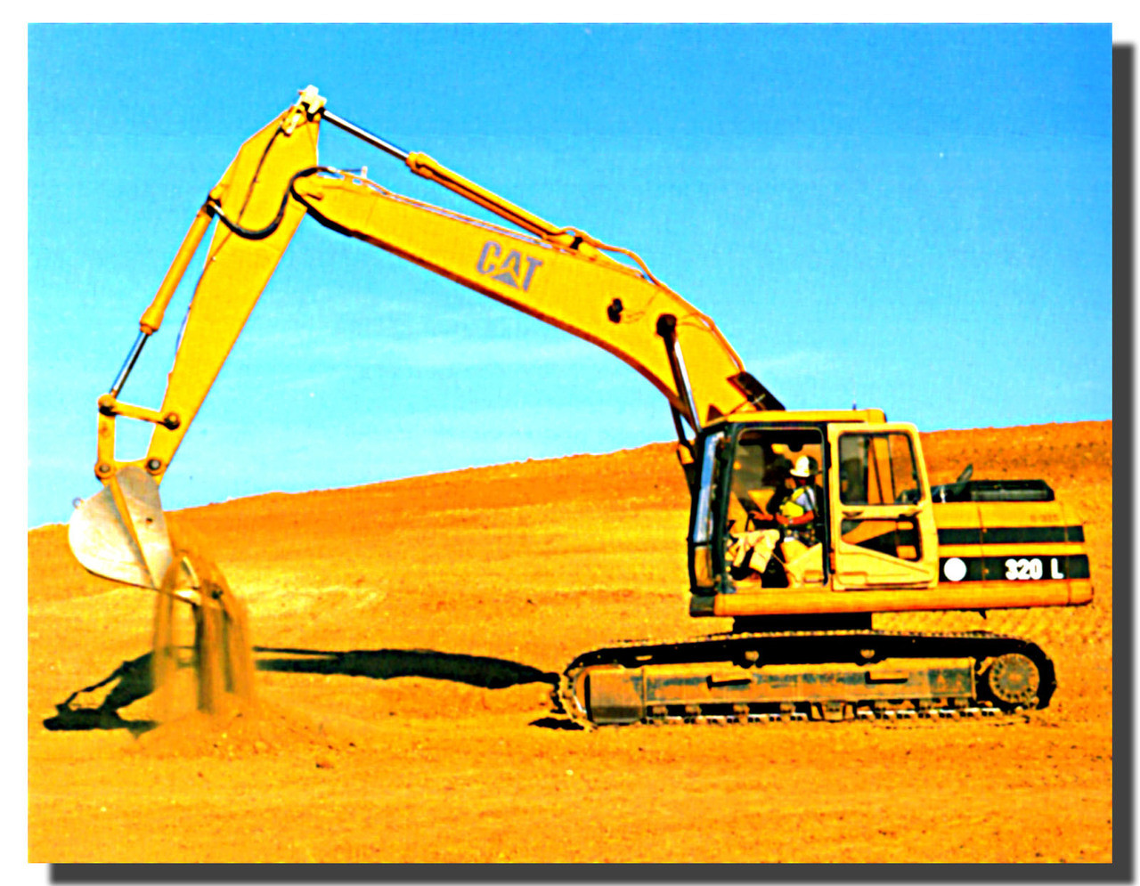 Caterpillar 320L Excavator Poster | Truck Posters | Caterpillar Posters