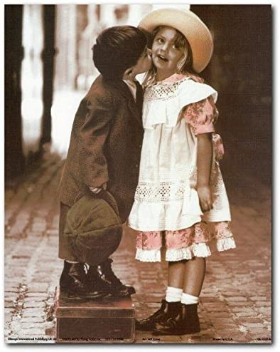 First Love Cute Kids Retro Wall Decor Art Print Poster (8x10) - Impact ...